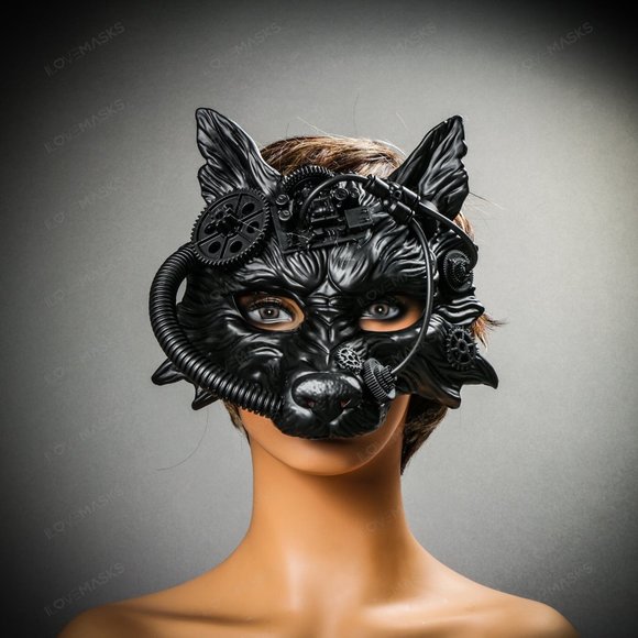 ILOVEMASKS | Accessories | Halloween Face Steampunk Air Gas Wolf Mask ...